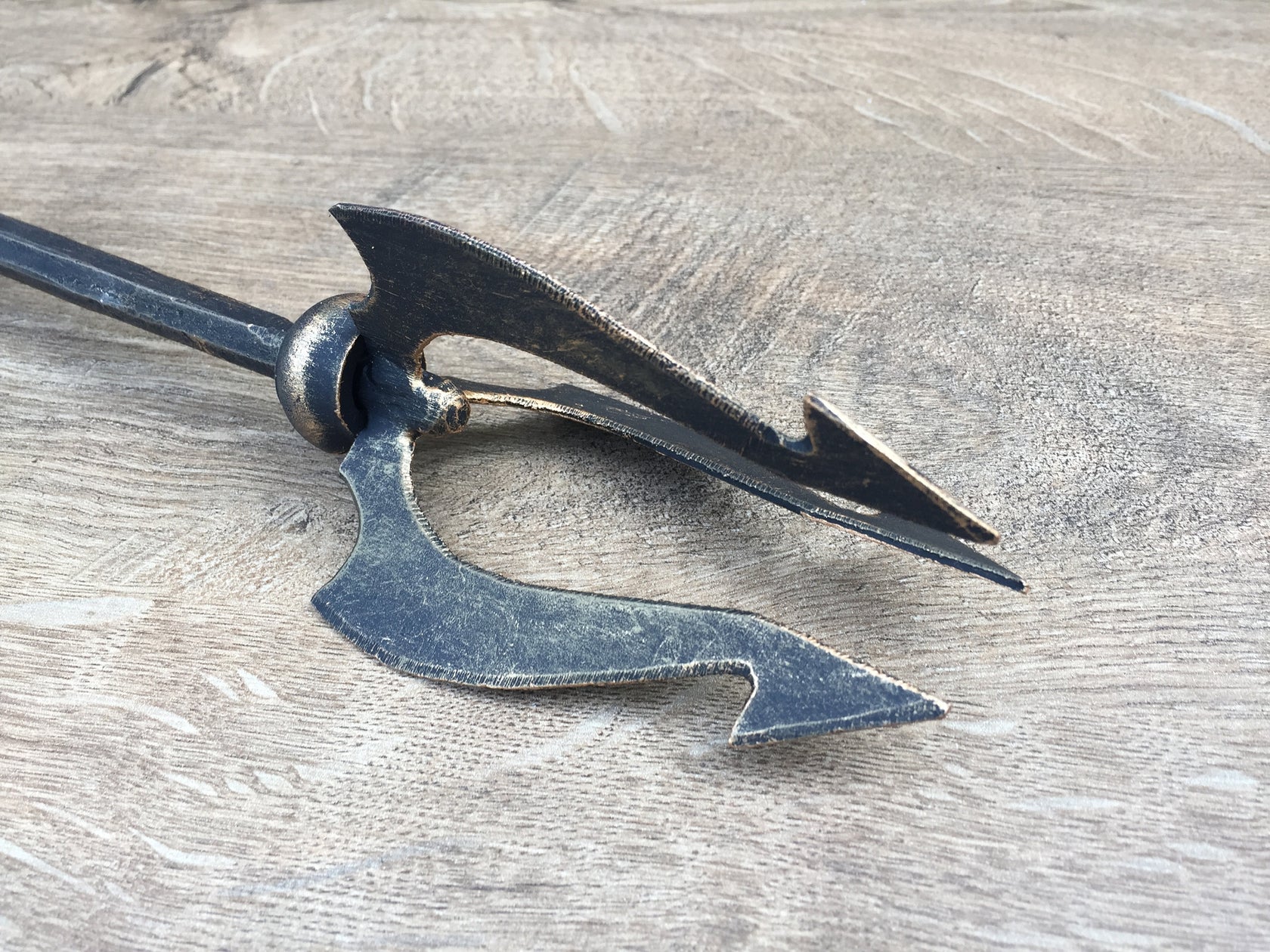 Hand forged trident 60 cm – ForgedCommodities