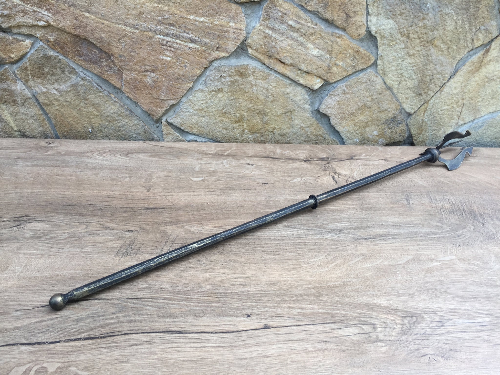 Hand forged trident 60 cm – ForgedCommodities