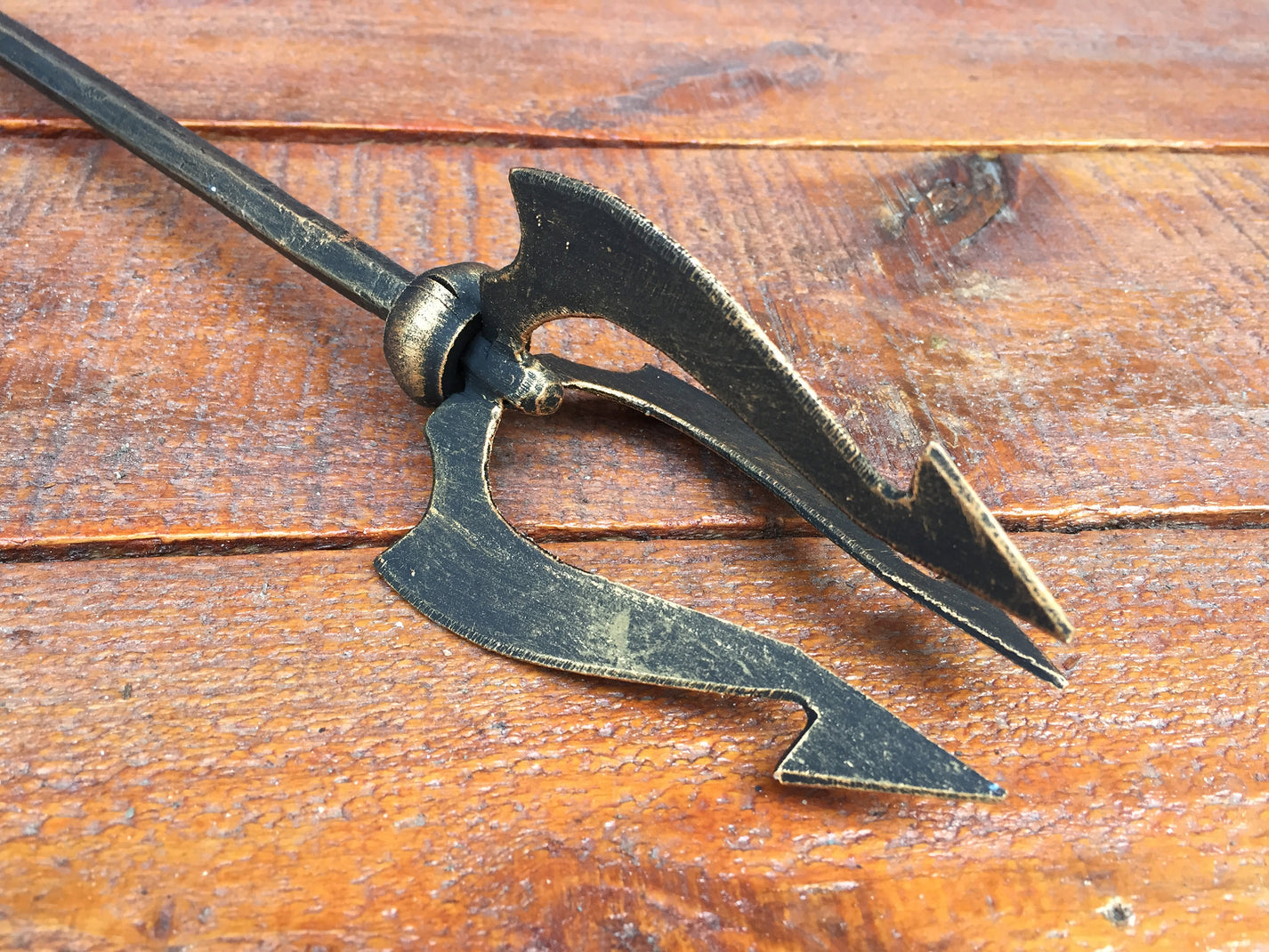 Hand forged trident 60 cm – ForgedCommodities